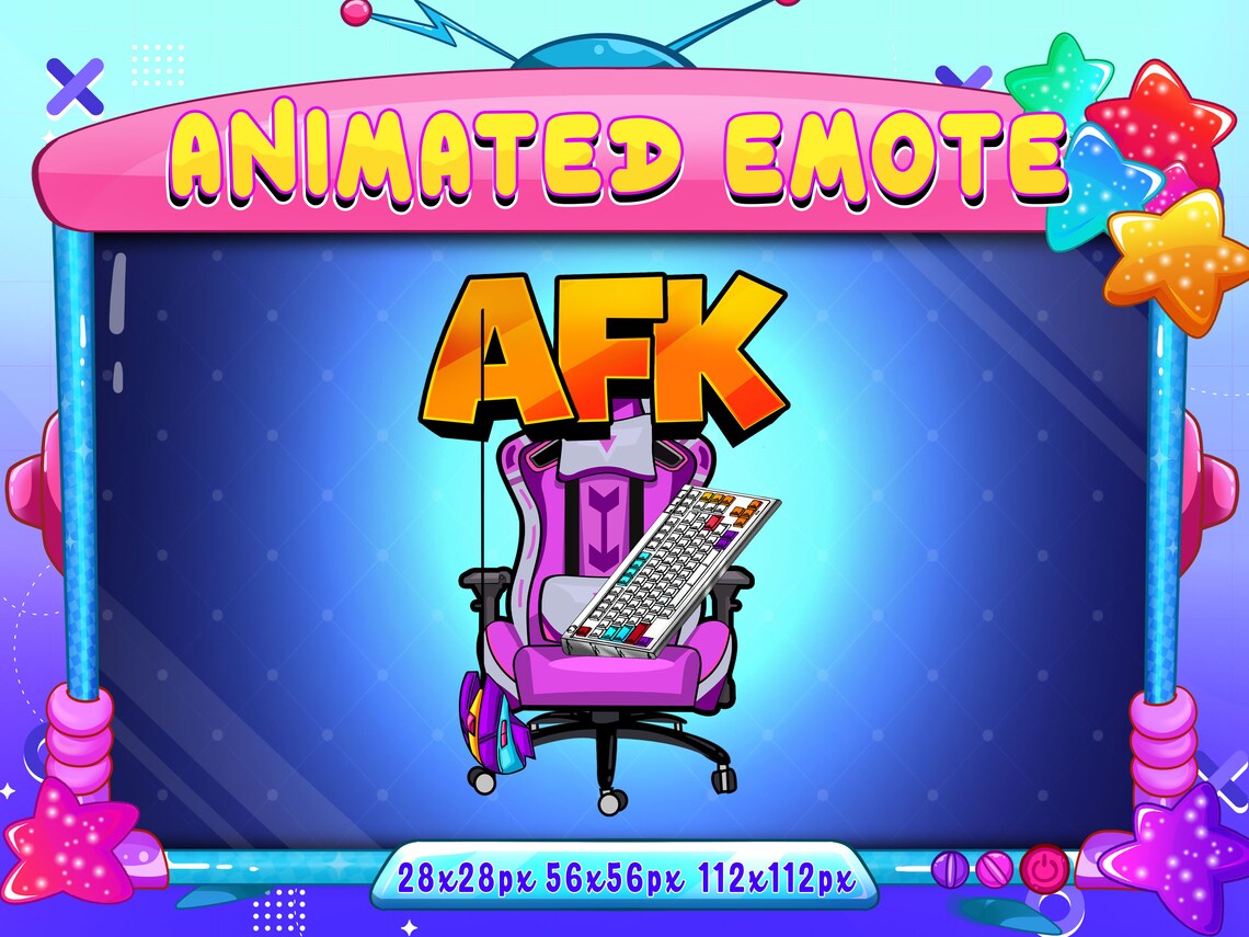 AFK Gaming Animated Emote, AFK Gaming Chair Animated Twitch Discord Youtube Emote, AFK Gaming ...