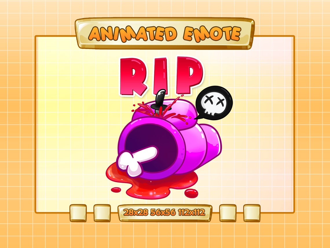 Rip Among Us Animated Emote, Rip Animated Twitch Discord Youtube Emote ...