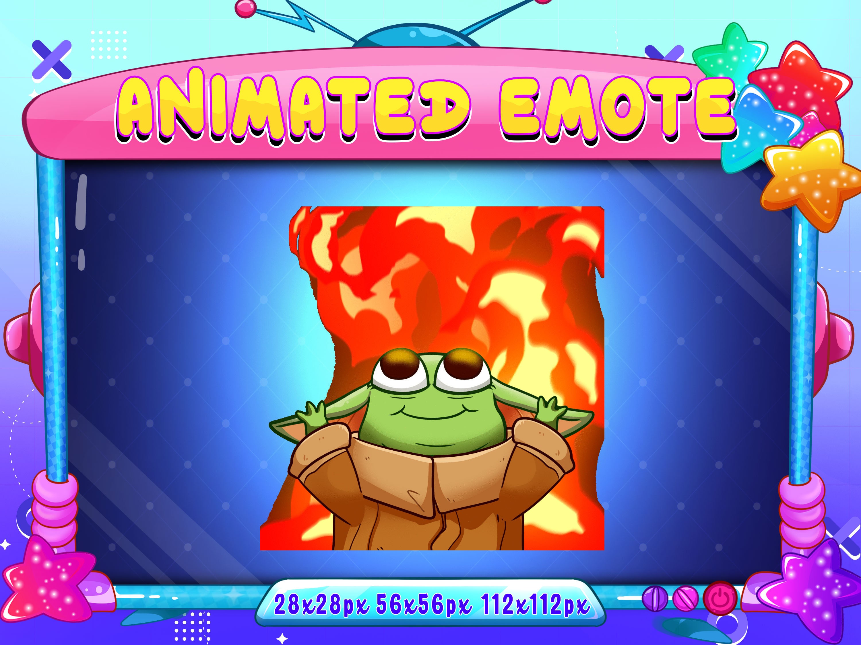 Yoda God Burn Them All Animated Emote, Yoda Fire Animated Twitch ...