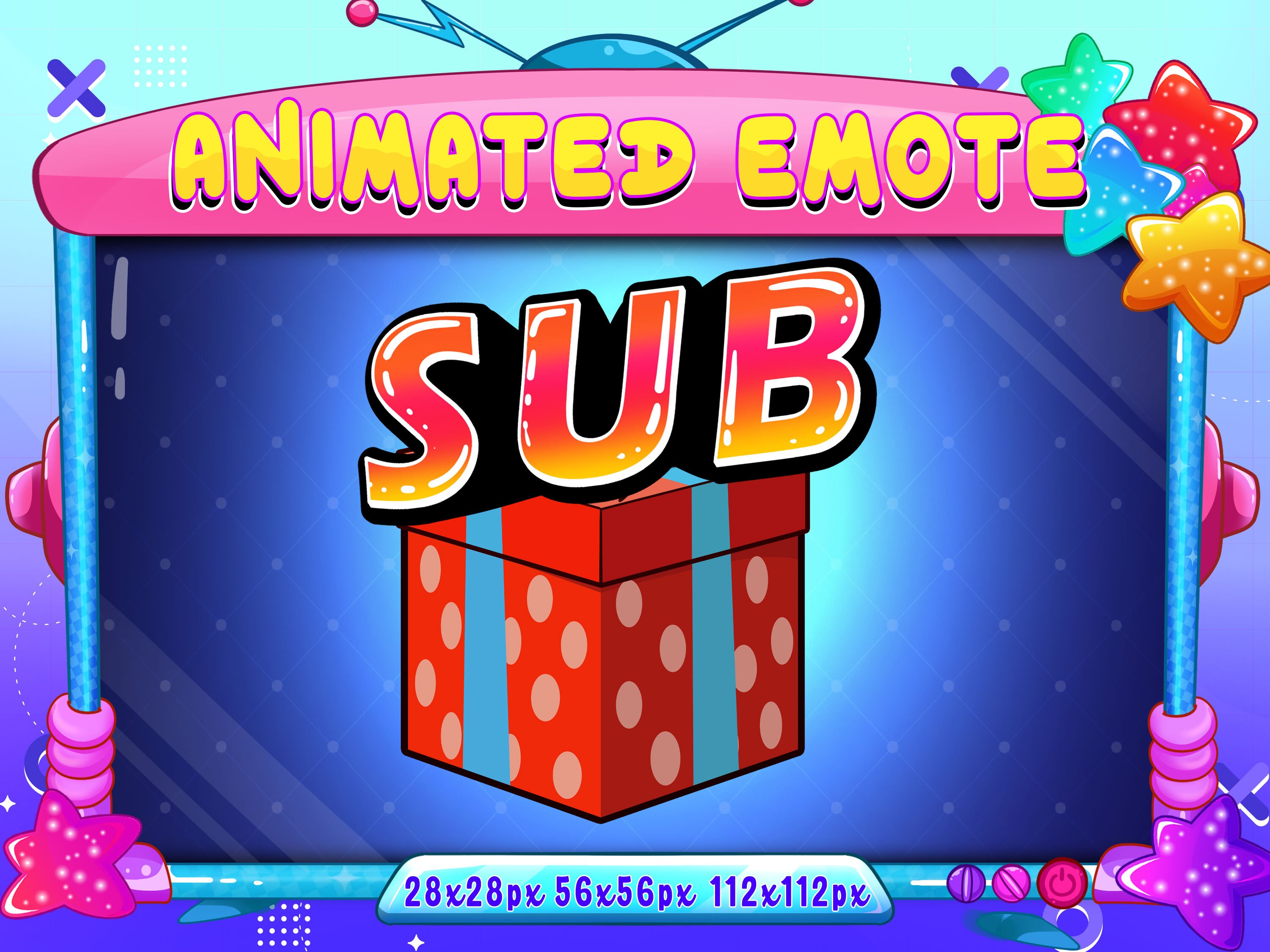 Sub Subscriber Notification Twitch Animated Emote, Animated Sub Twitch ...