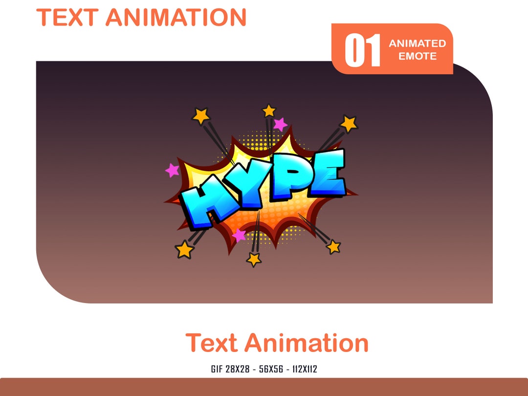 Hype Animated Emote, Twitch Text Animated Emote, Hype Animation Text ...