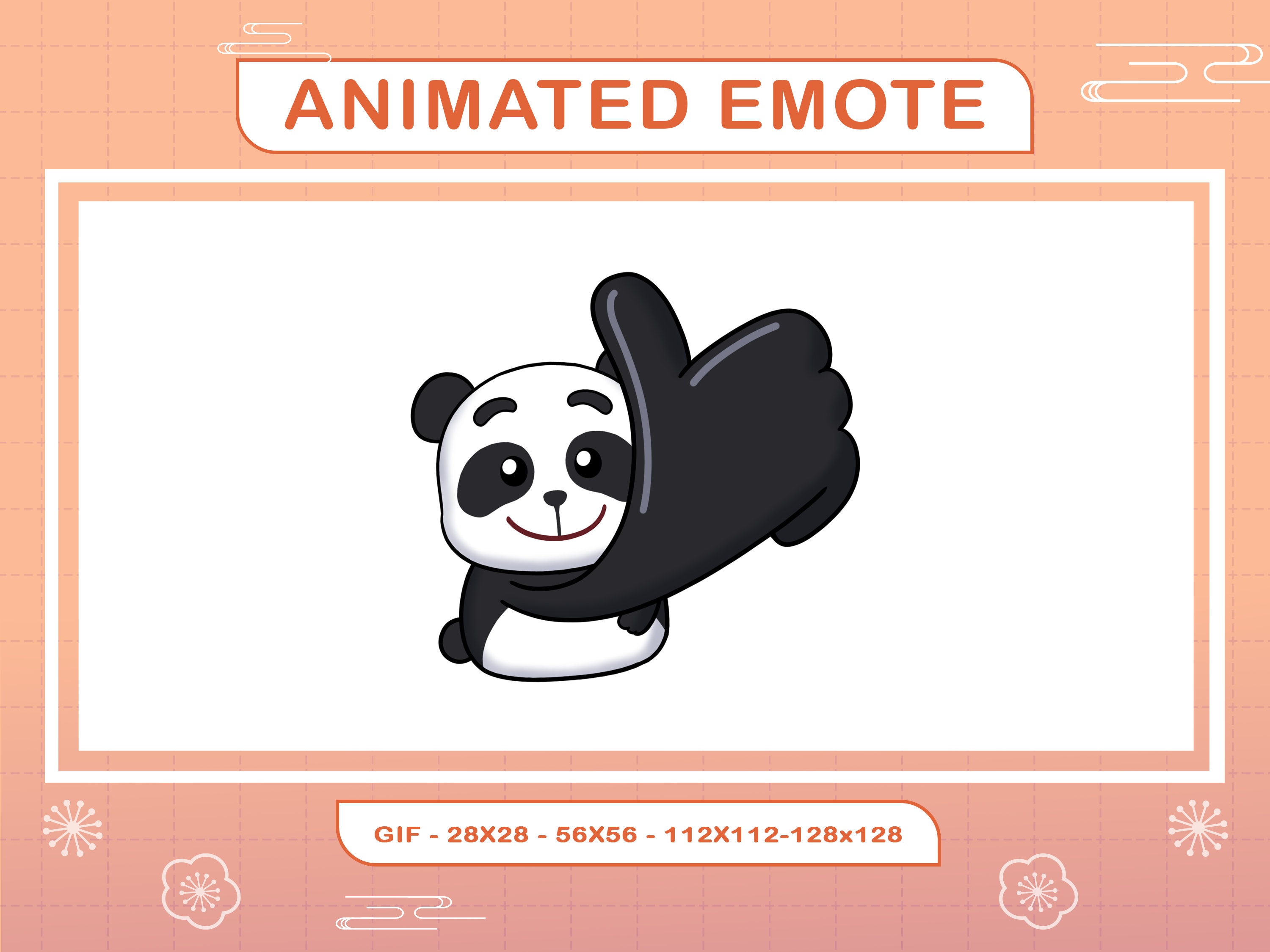 Panda Like Thumb up Animated Emote, Animated Panda Thumb up Twitch ...