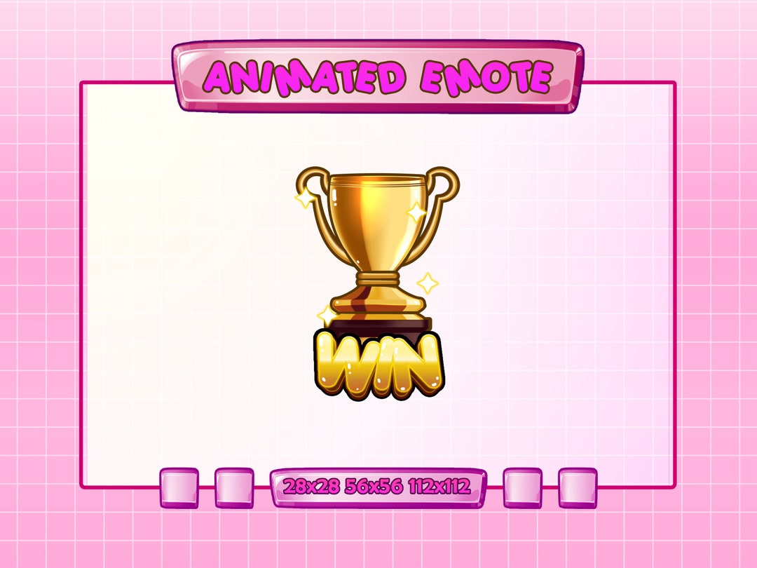 Win Congrats Cup Animated Emote: Twitch/discord/youtube (GIF Digital ...