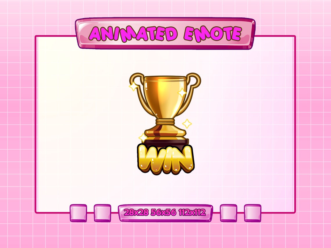 Win Congrats Cup Animated Emote Win Cup Animated Twitch - Etsy