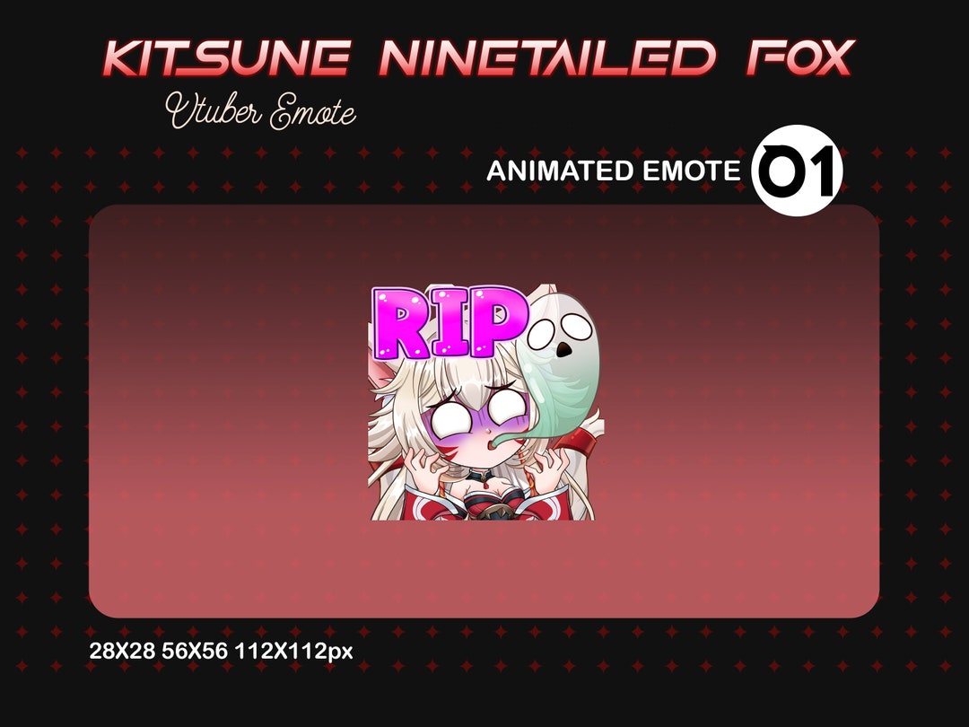 RIP Kitsune Ninetailed Fox Live2d Model Animated Emote, RIP Fox ...