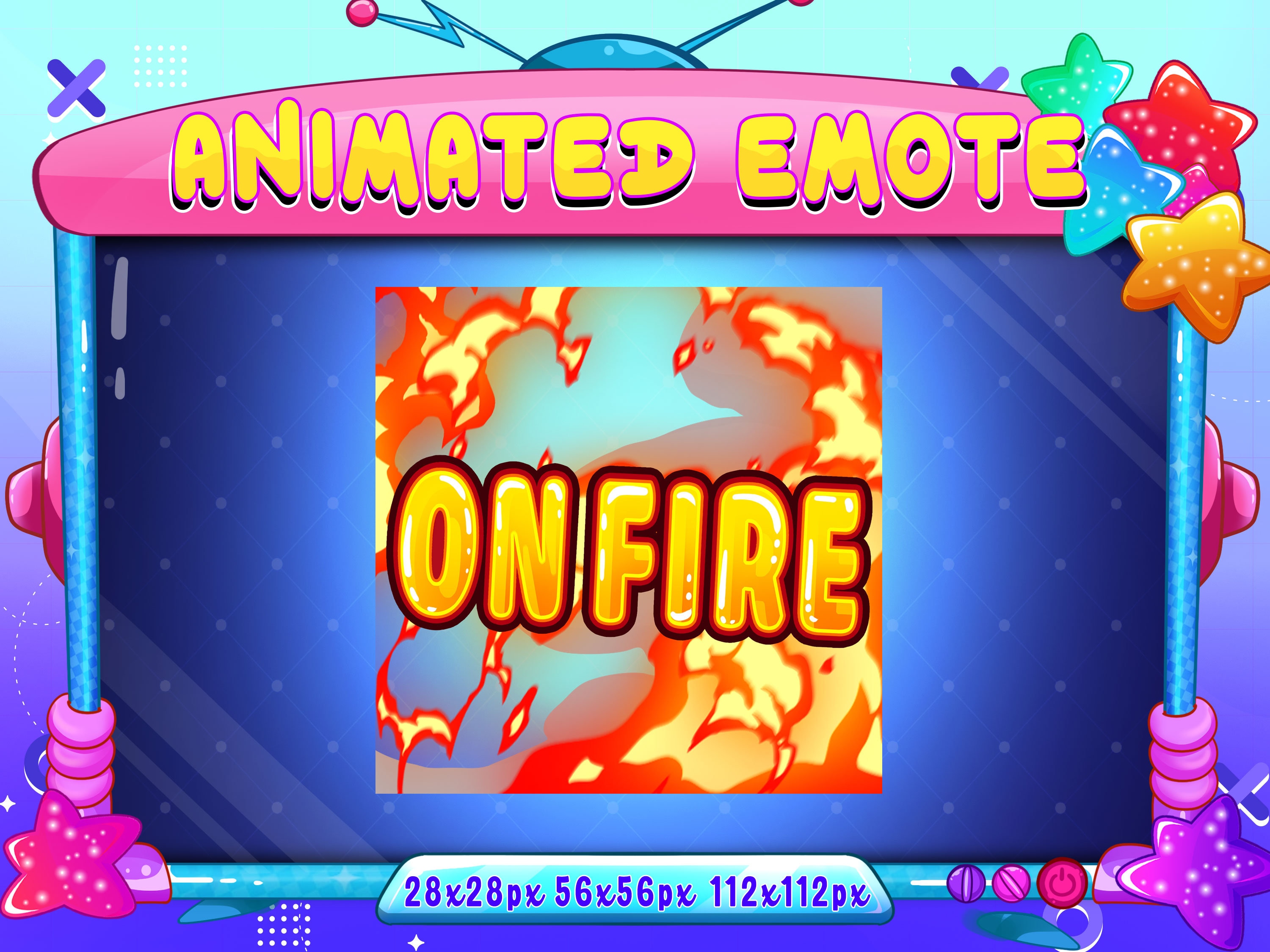 On Fire Stream Motivation Animated Emote, on Fire Animated Twitch ...
