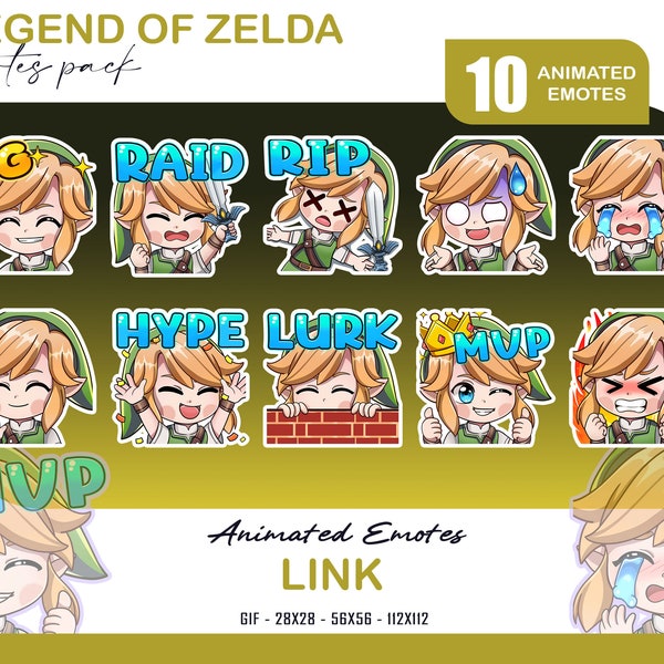 Animated Zelda Emotes for Twitch - Etsy