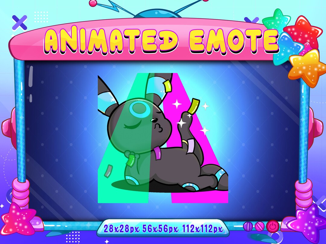 Leg Dance Shiny Umbreon Animated Emote, Animated Funny Umbreon Twitch ...