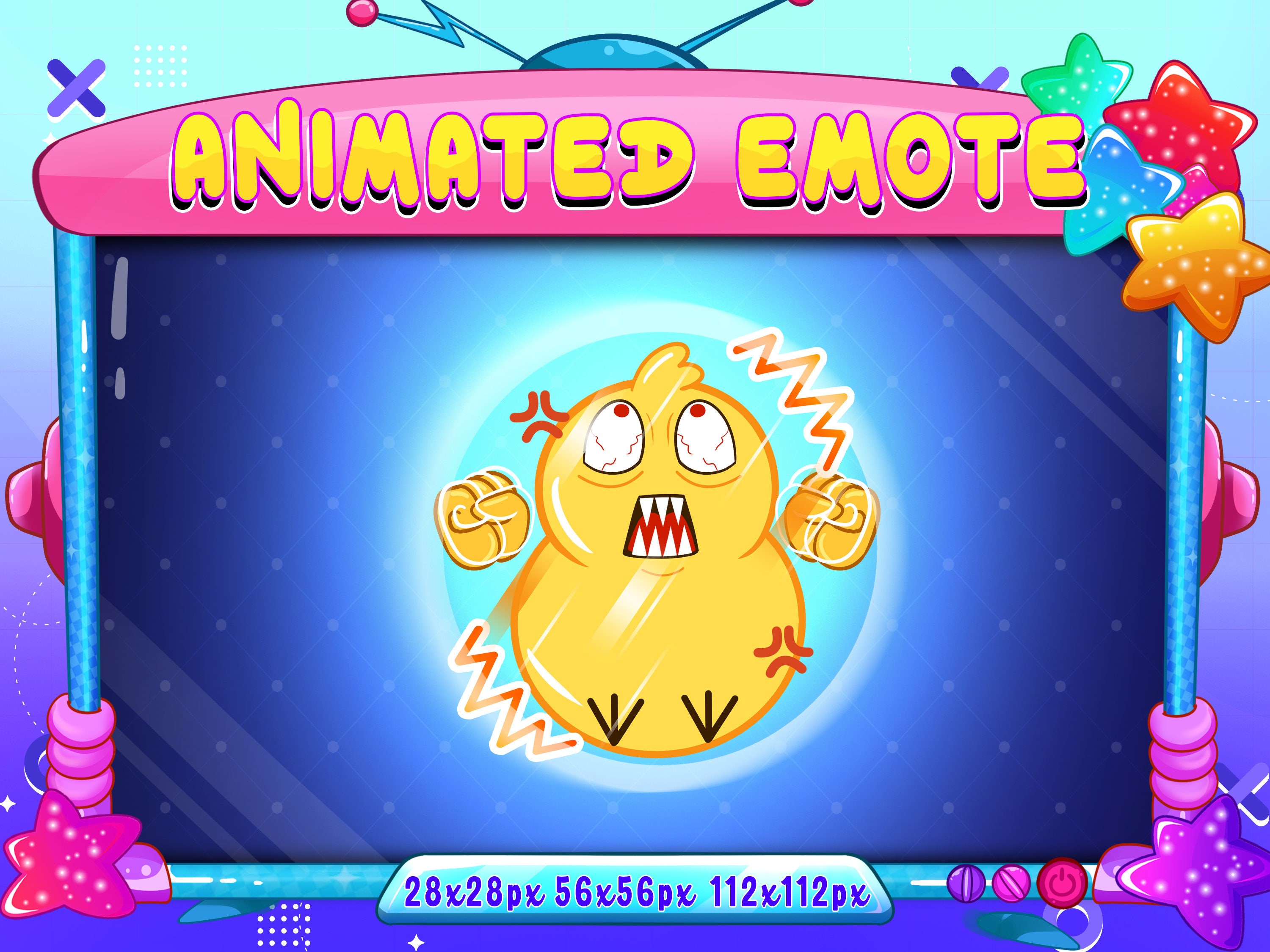 Rage Angry Chick Animated Emote, Animated Chicken Rage Swear Twitch ...