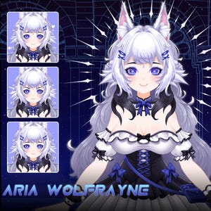 Blue Wolf Girl Vtuber Model: Premade Live2d for Twitch & Youtube - Etsy