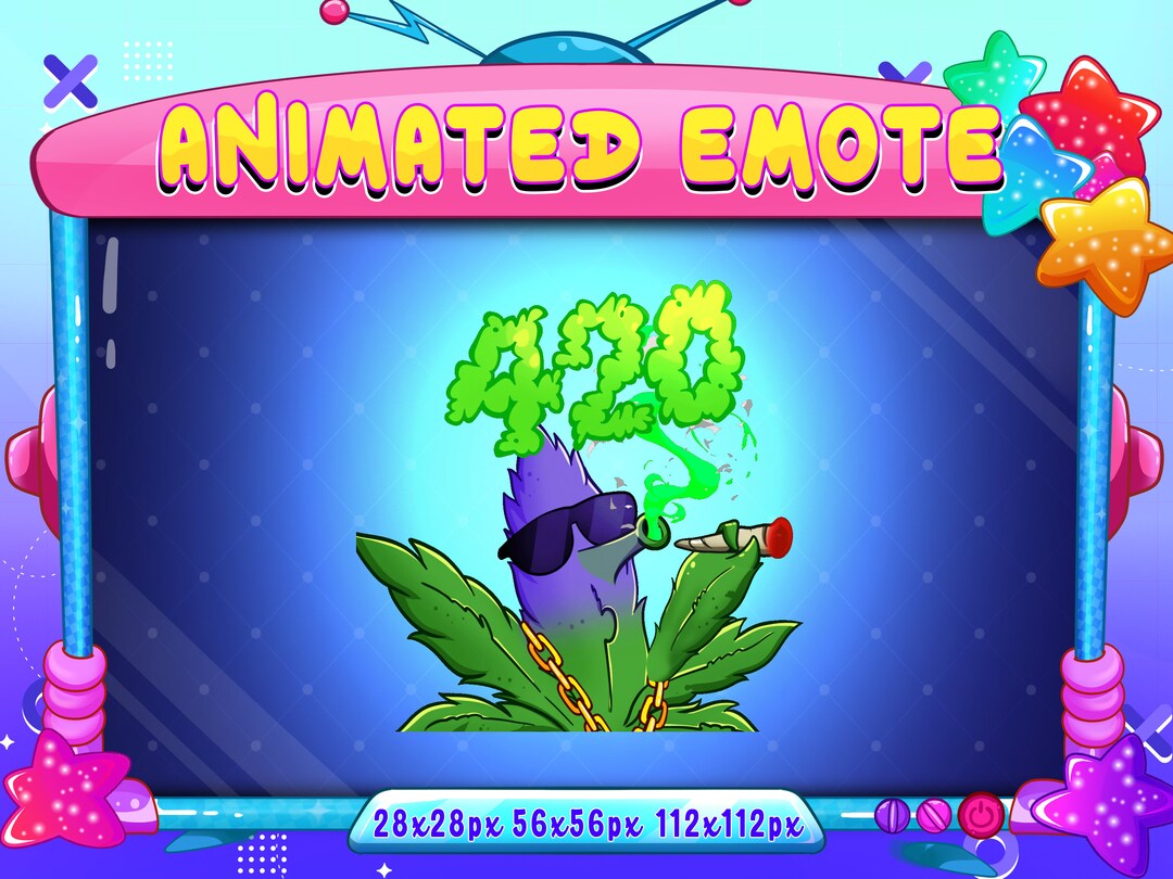 420 Animated Emote, Twitch Discord Youtube, Smoking Cannabis (GIF) - Etsy
