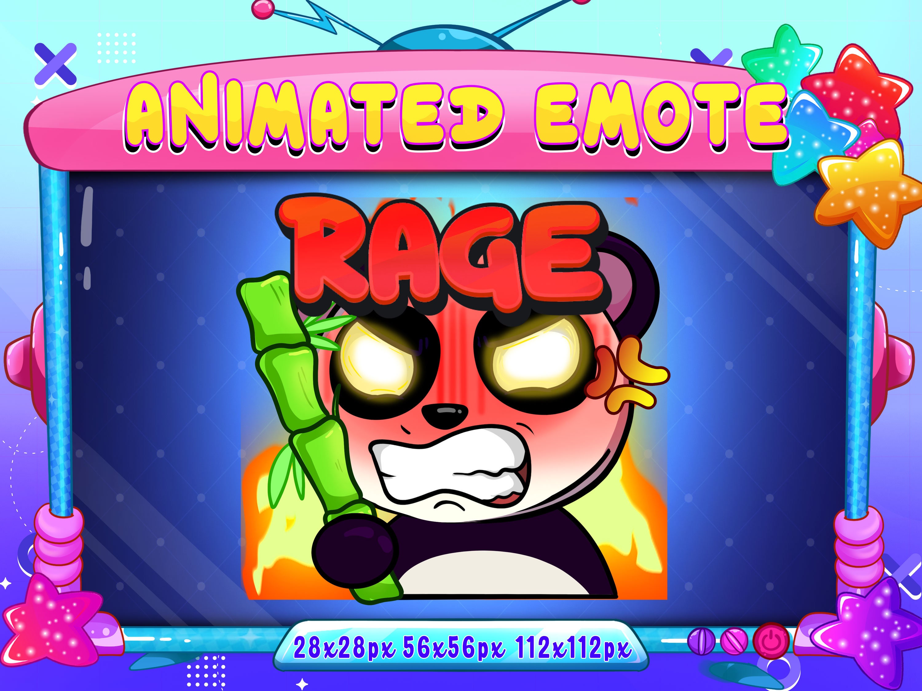 Rage Panda Animated Emote, Animated Funny Rage Panda Twitch Discord ...