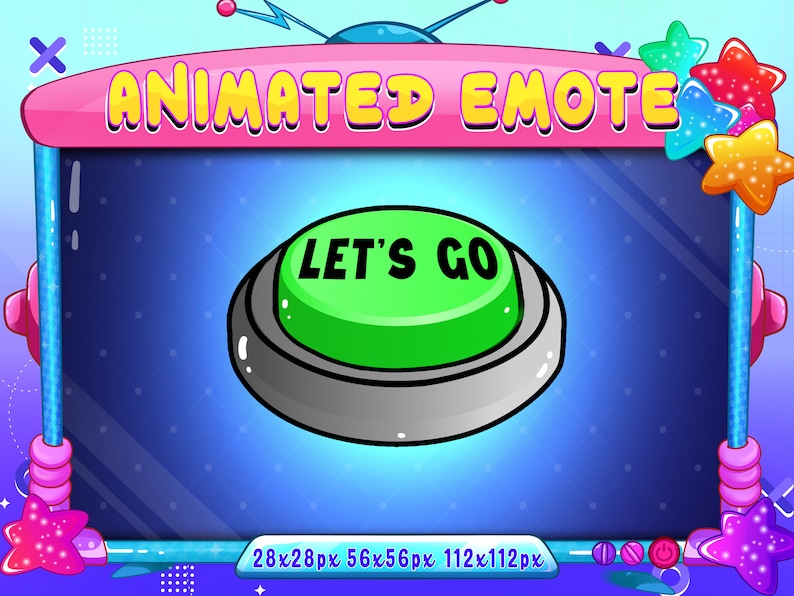 Let's Go Button Animated Emote, Animated Button Press Twitch Discord ...