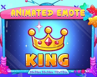 Animated Cute Crown Emote for Twitch Discord Emote Streamer Animation ...