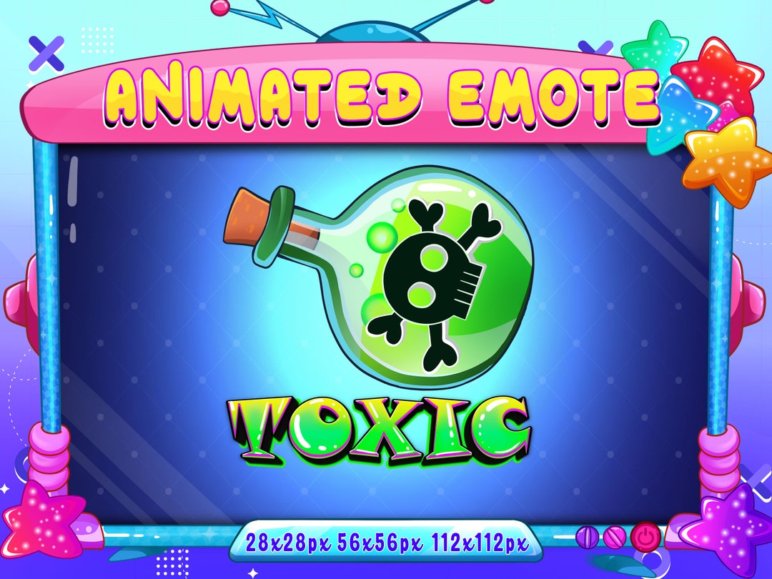 Toxic Skull Animated Emote, Toxic Animated Twitch Discord Youtube Emote ...