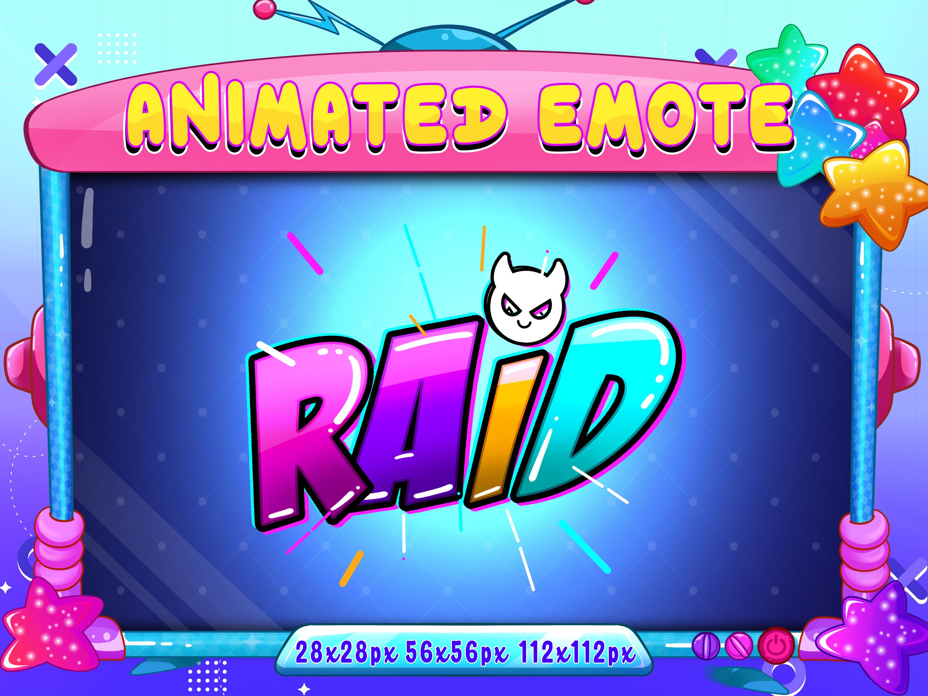 Raid Evil Animated Emote, Raid Animated Twitch Discord Youtube Emote ...