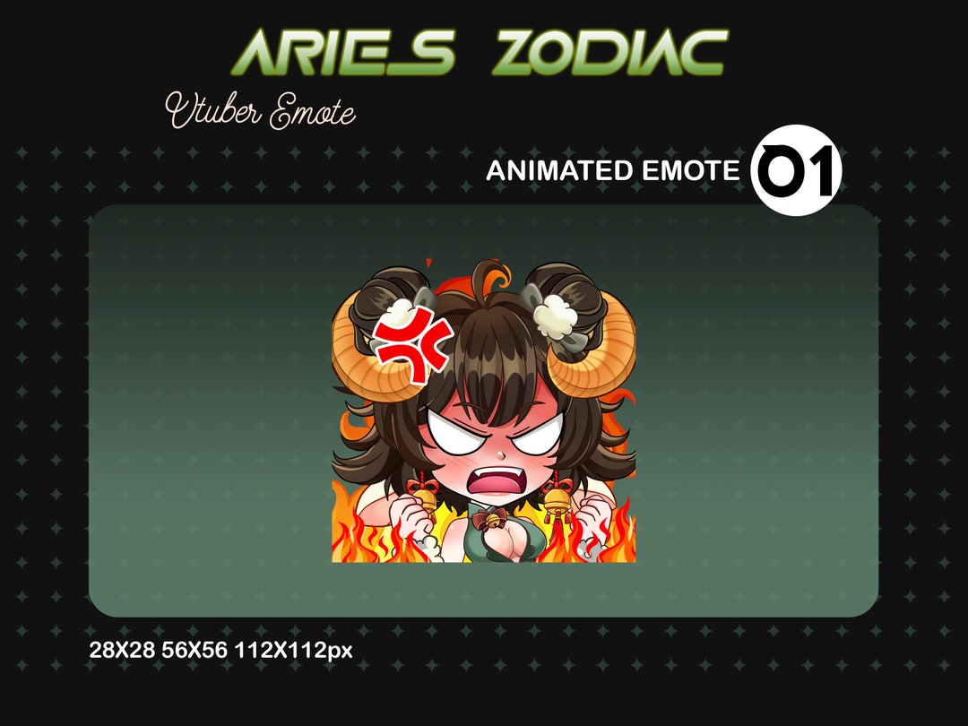 Angry Aries Live2d Model Animated Emote, Aries Zodiac Angry Emote for ...