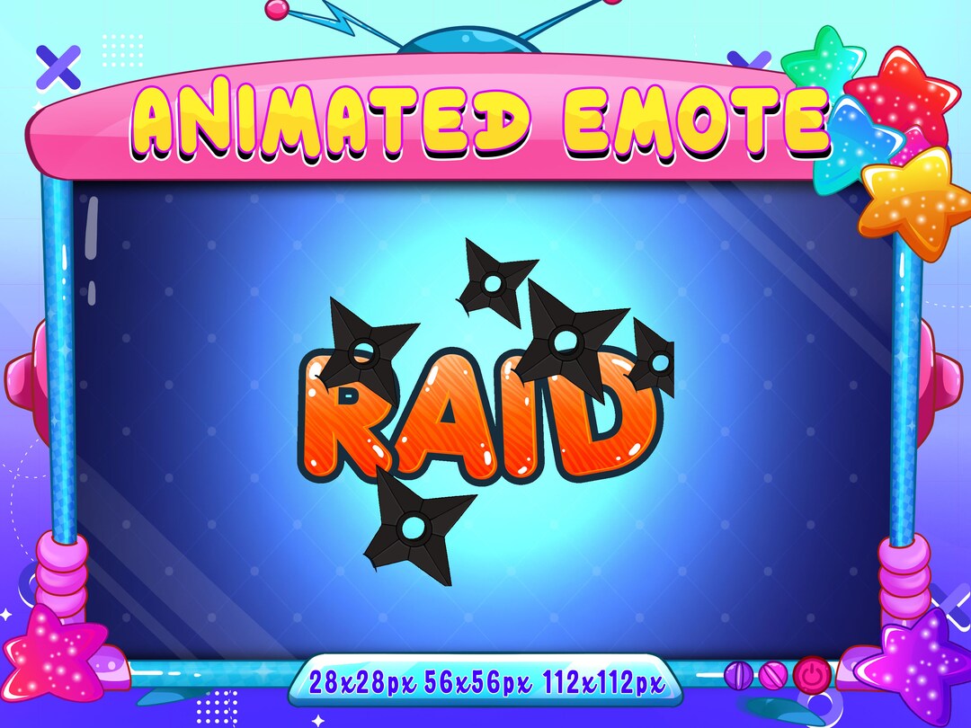 Raid Ninja Stars Animated Emote, Raid Shuriken Stream Animated Twitch ...