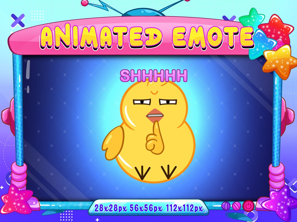 Shhh Keep Silence Chick Animated Emote, Animated Chicken Shhh Silence ...