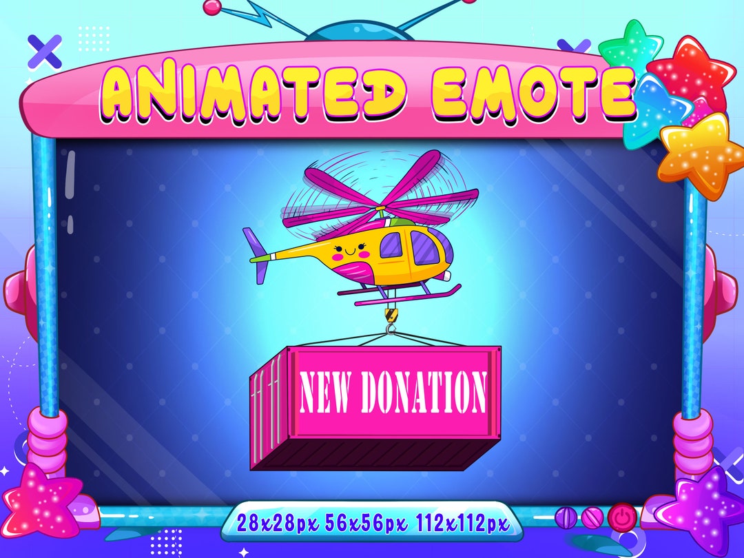 Animated Helicopter New Donation Emote for Twitch, Discord, Youtube ...