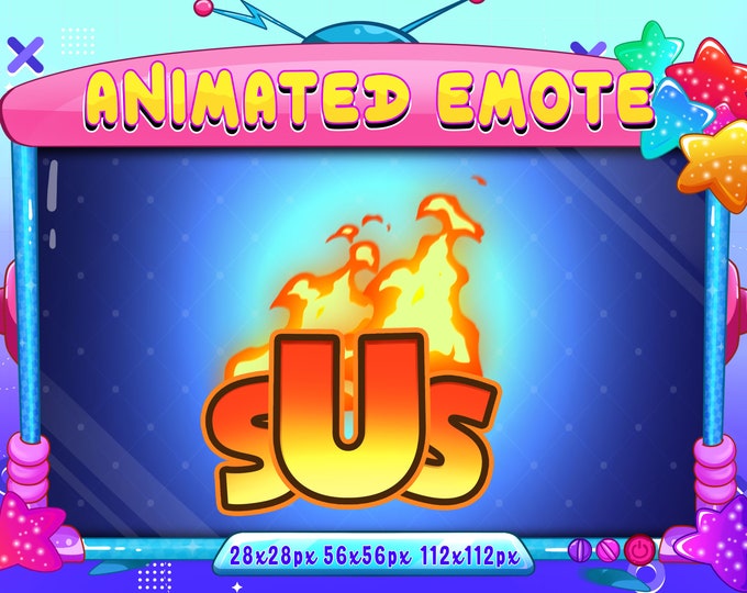 ANIMATED + STATIC EMOTE | Sus, Animated Sus Emote, Sus Sparkle Emote ...
