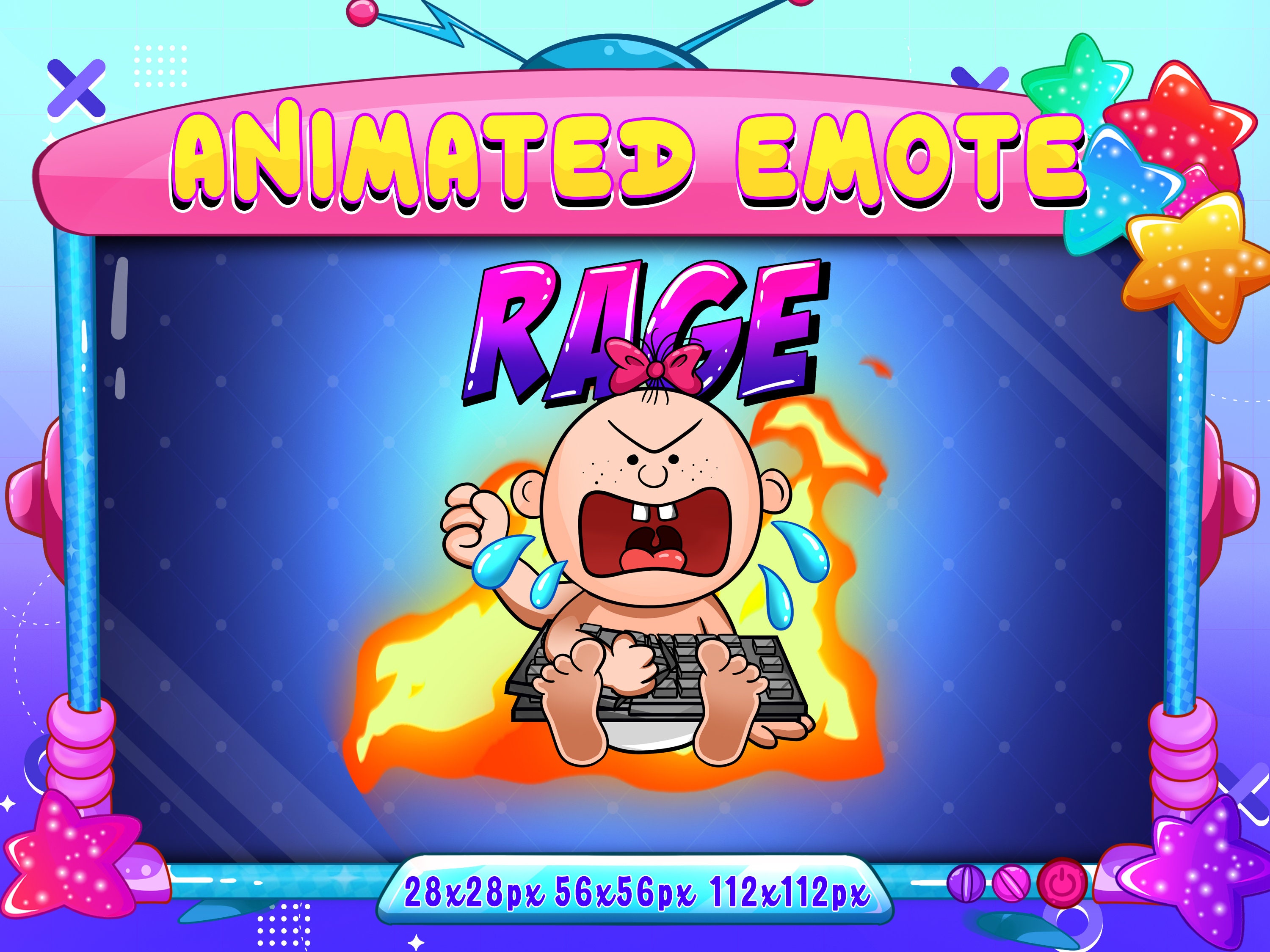 Baby Rage Animated Emote Animated Baby Rage Twitch Discord - Etsy