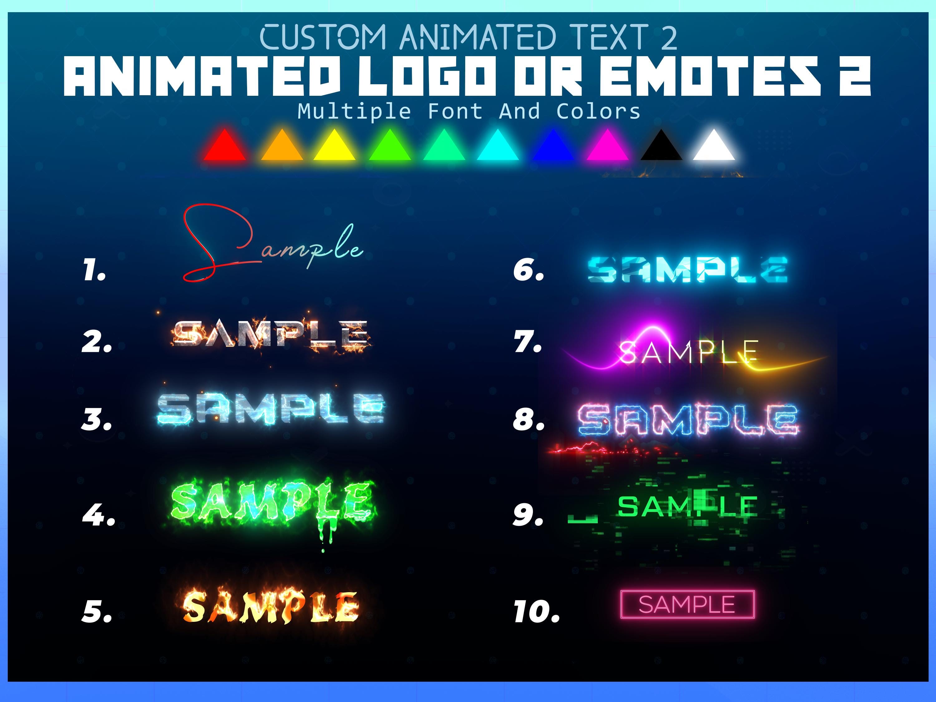 Custom Animated Text Logo: Streaming Overlay (webm File) - Etsy