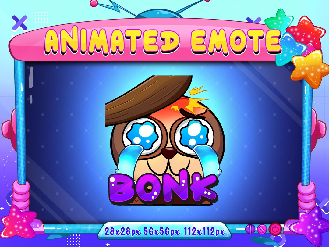 Bonk Sloth Animated Emote, Animated Funny Bonk Sloth Twitch Discord ...