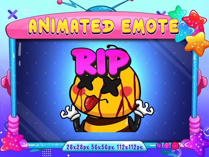 RIP Bee Animated Emote, Animated Funny RIP Bee Twitch Discord Youtube ...