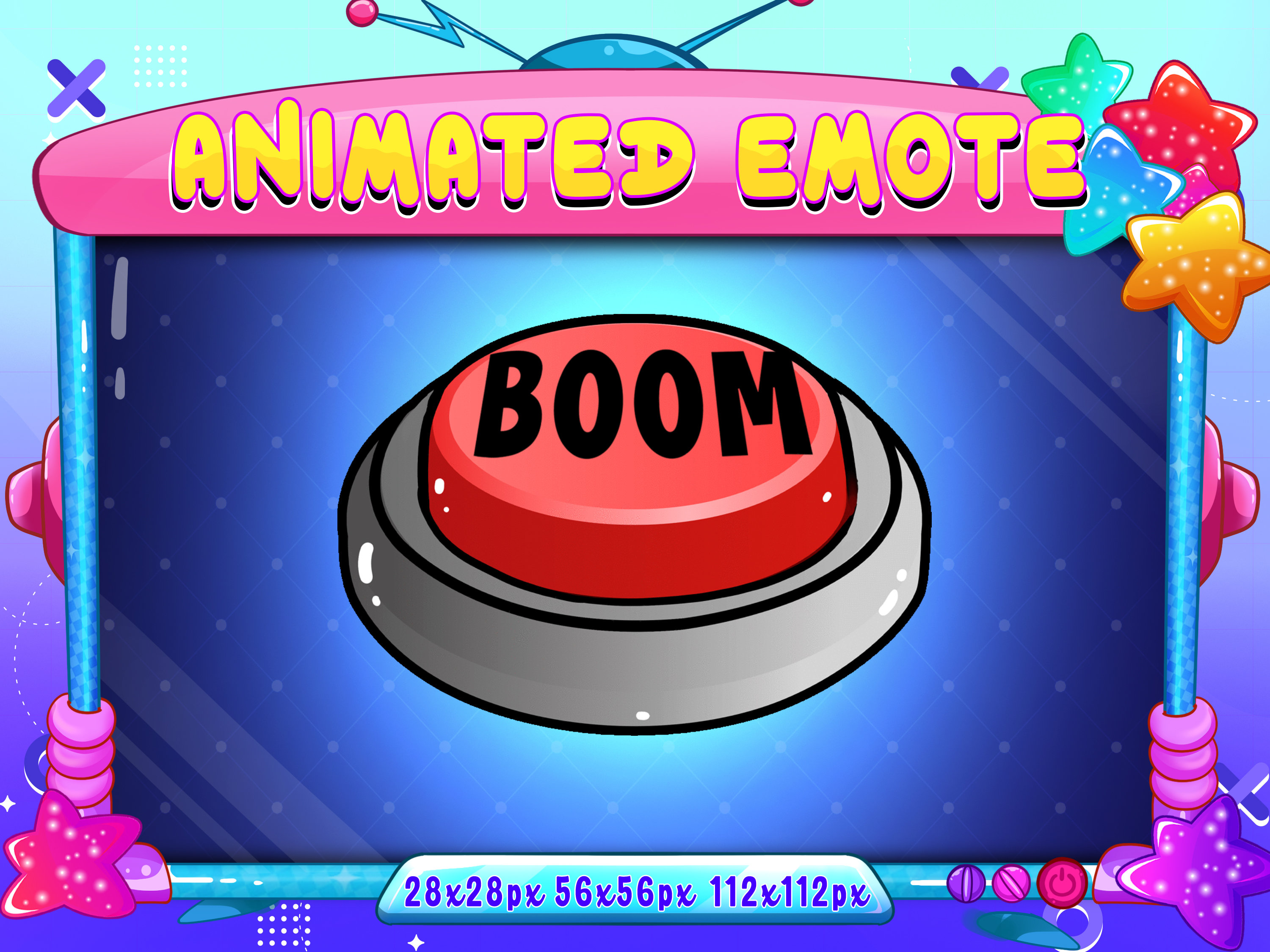 Boom Button Animated Emote, Animated Button Press Boom Twitch Discord ...