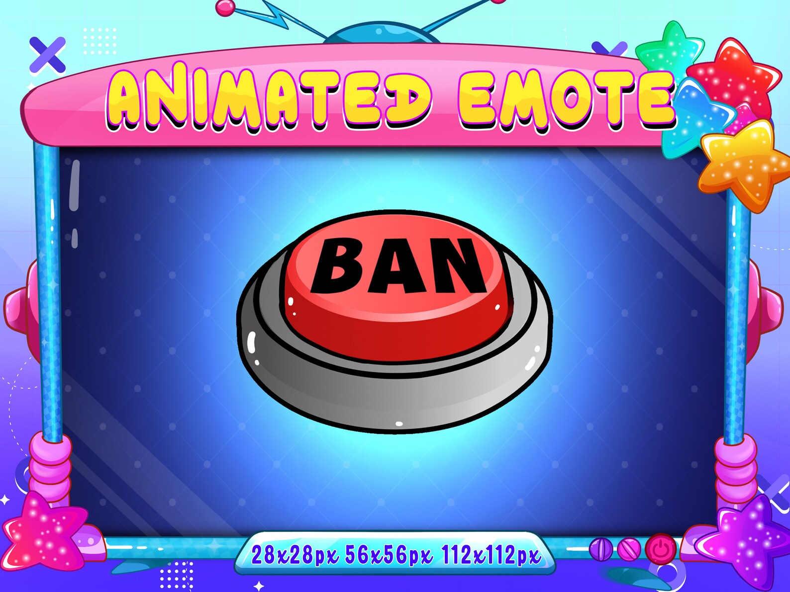 Ban Button Animated Emote, Animated Button Press Ban Twitch Discord ...