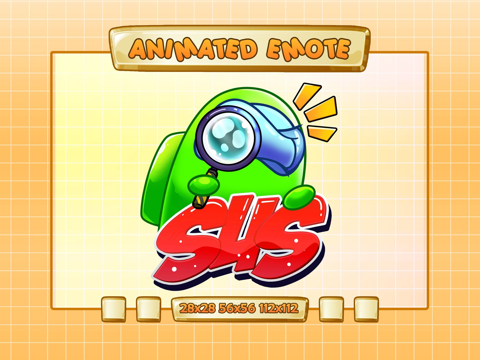 Sus Among Us Animated Emote, Sus Animated Twitch Discord Youtube Emote ...