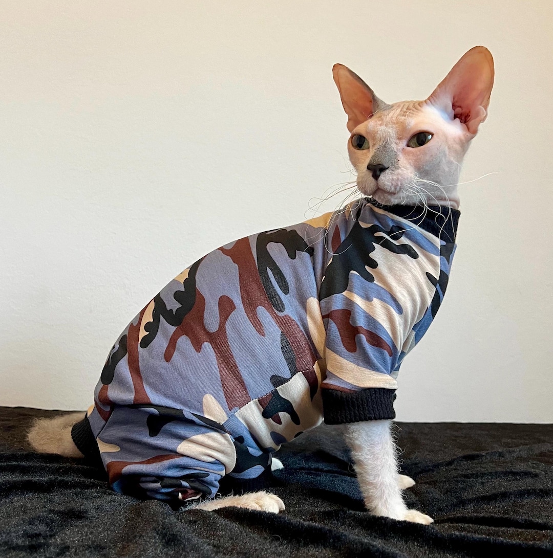 All-in-one Cat Recovery Suit, Soft Stretchy Belly-cover Jumper for Cats ...