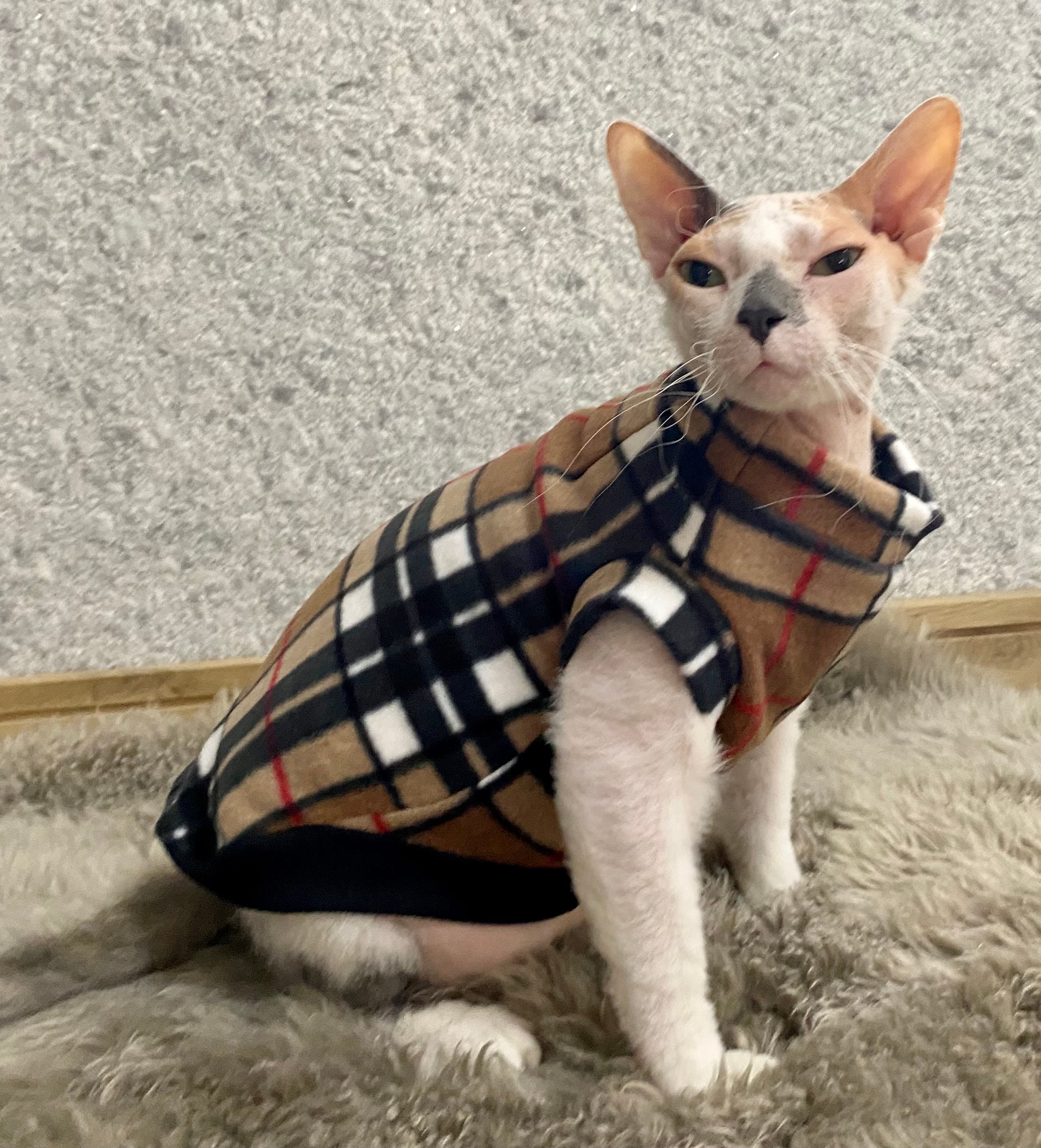Handmade Fleece Sphynx Cat Jumper: Winter Hairless Cat Clothes - Etsy