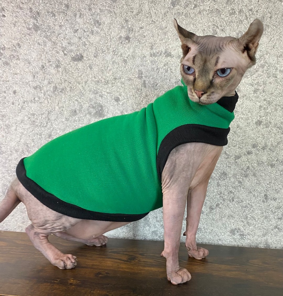 Sphynx Cat Clothes, Sphynx Jumper, One Hole Cat Jumper, Sphynx Clothes,hairless Cat Clothes, Cat ...