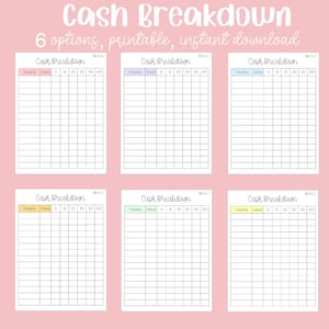 Cash Breakdown - Etsy