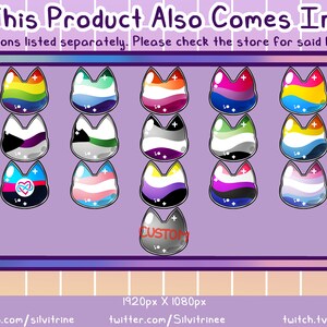 Polyamorous Flag Liquid Cat Emoji LGBTQIA Emote for Twitch and Youtube ...
