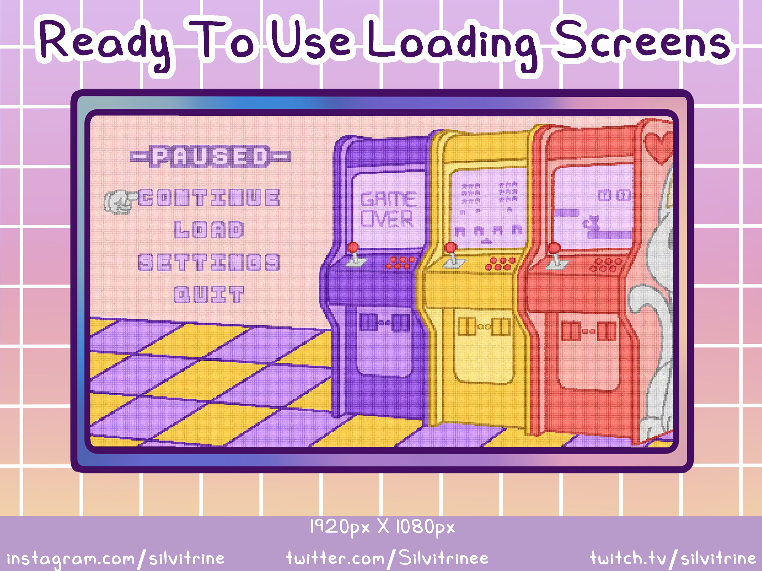 Animated Stream Starting Soon Screens 3 Purple Arcade Screens for ...