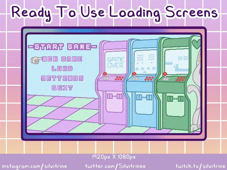 Animated Stream Starting Soon Screens 3 Blue Arcade Screens - Etsy