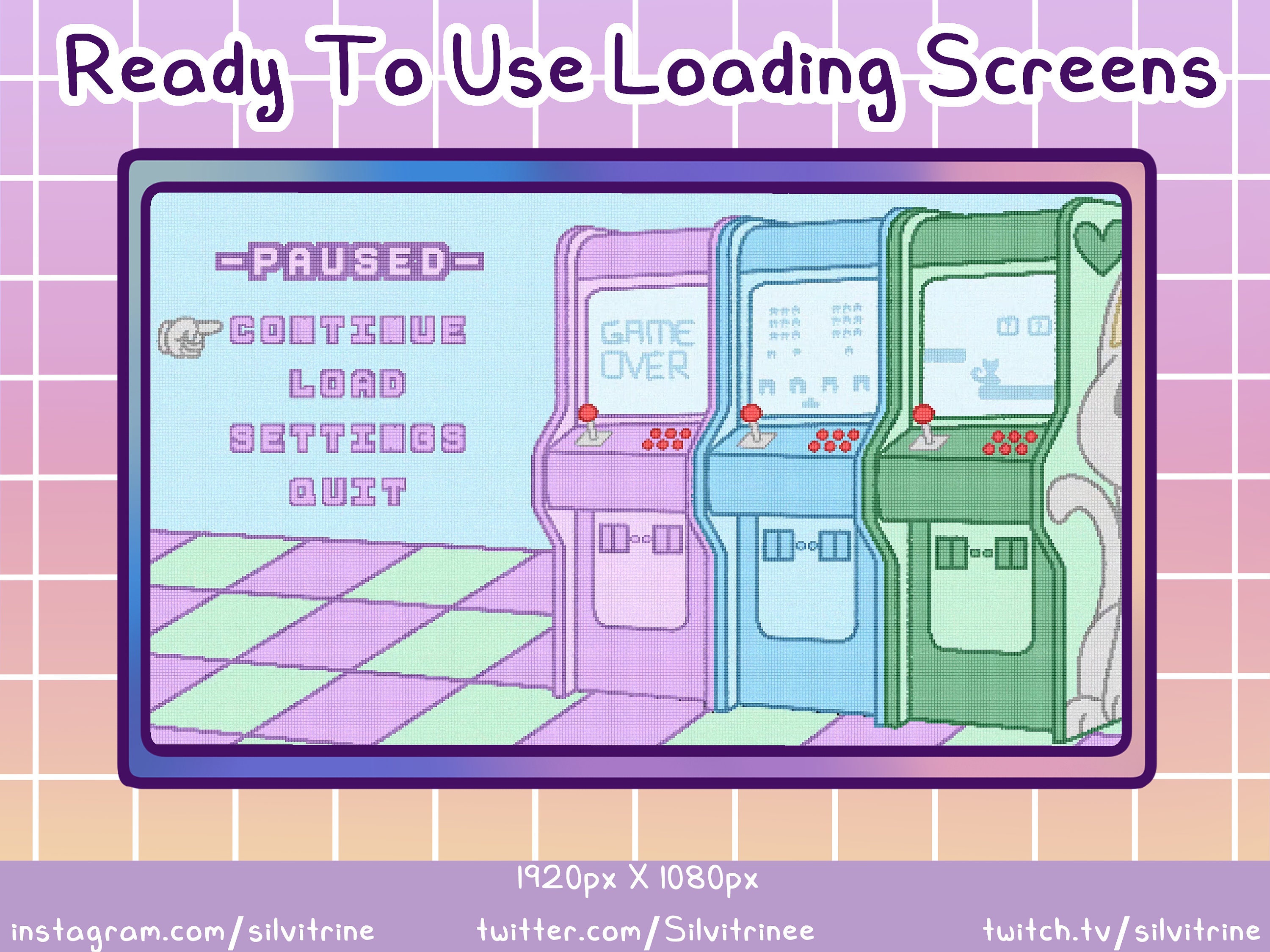 Animated Stream Starting Soon Screens 3 Blue Arcade Screens for Twitch ...