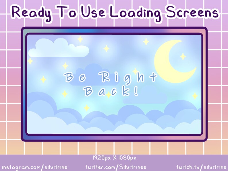 Animated Stream Starting Soon Screens 3 Blue Night Sky - Etsy