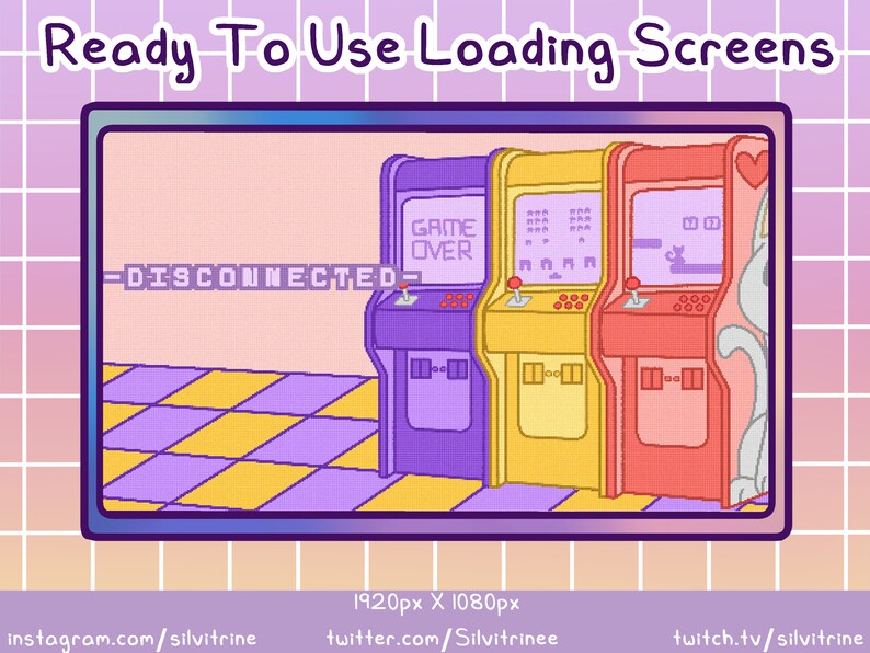 Animated Stream Starting Soon Screens 3 Purple Arcade Screens for ...