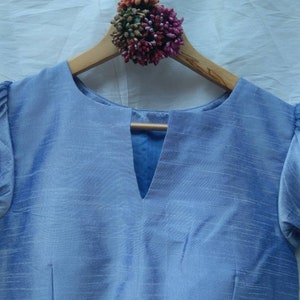 Handmade Designer Women Saree Blouse, Ice Blue Sari Blouse, Sari Blouse ...