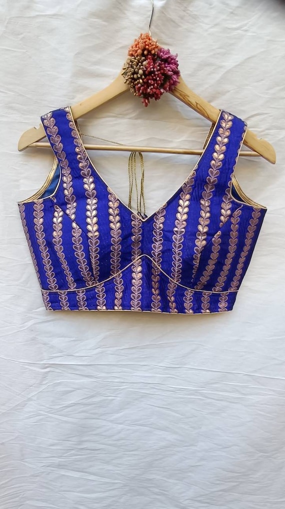 Handmade Designer Broquet Saree Blouse Indian Saree Blouse - Etsy