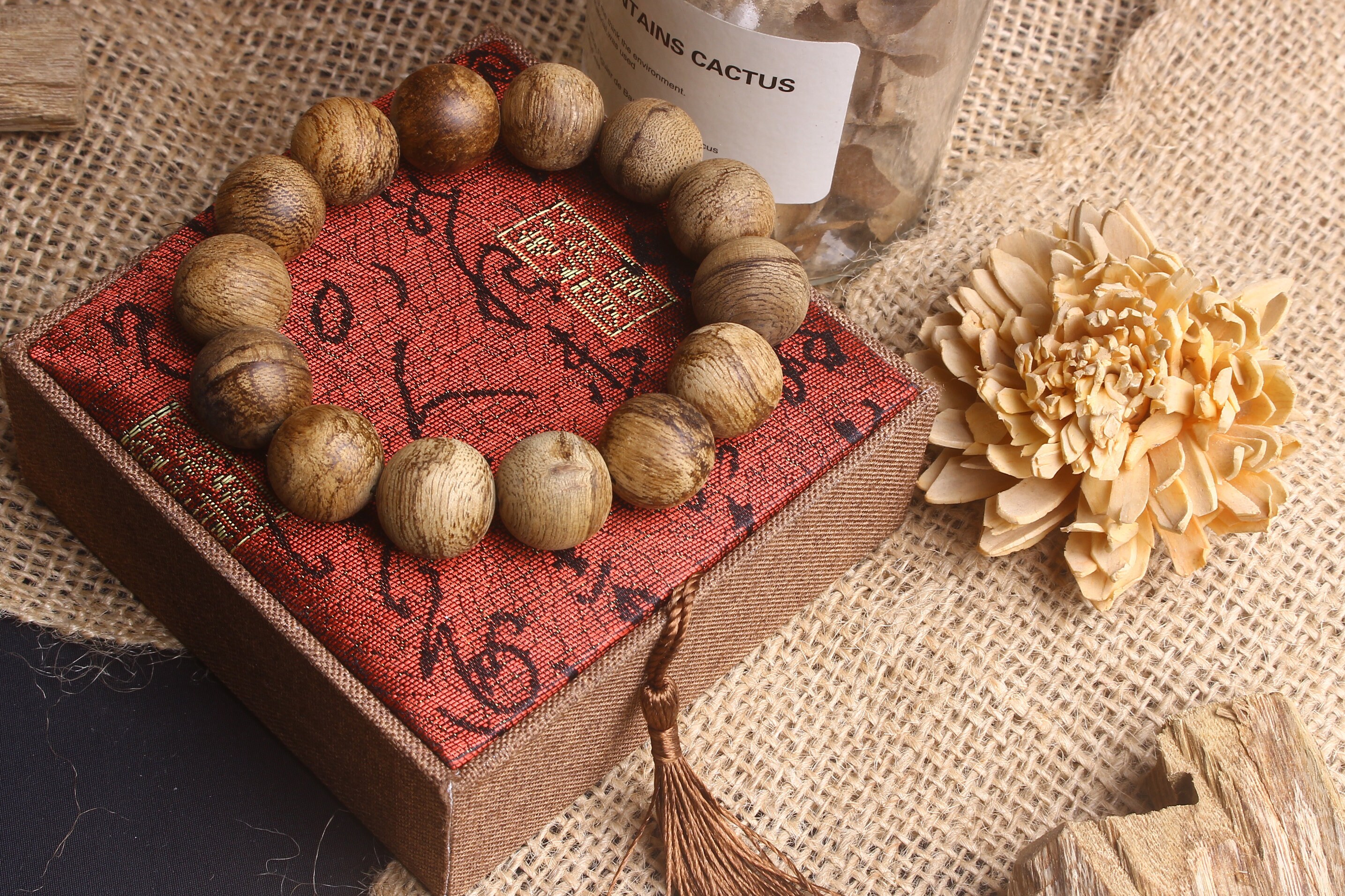 12 MM Merauke Agarwood Bracelet Indonesian Merauke 14 Beads - Etsy