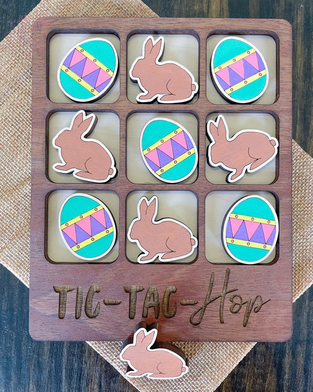 Easter Tic Tac Toe, Bunny Tic Tac Toe, Travel Game, Easter Gift, Cute ...