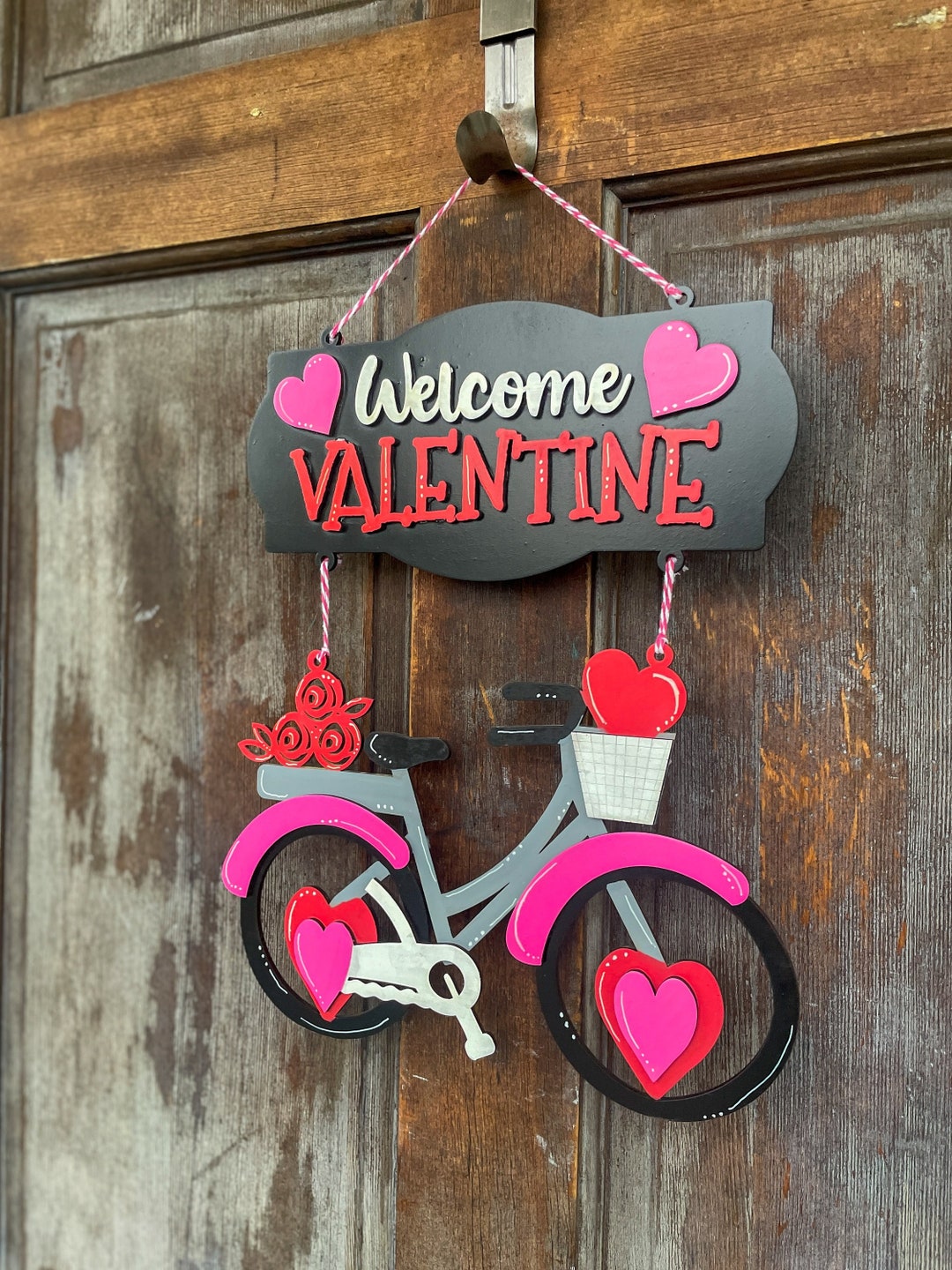 Valentines Day Door Hanger, Cute Valentines Day Decor, Door Hanger ...