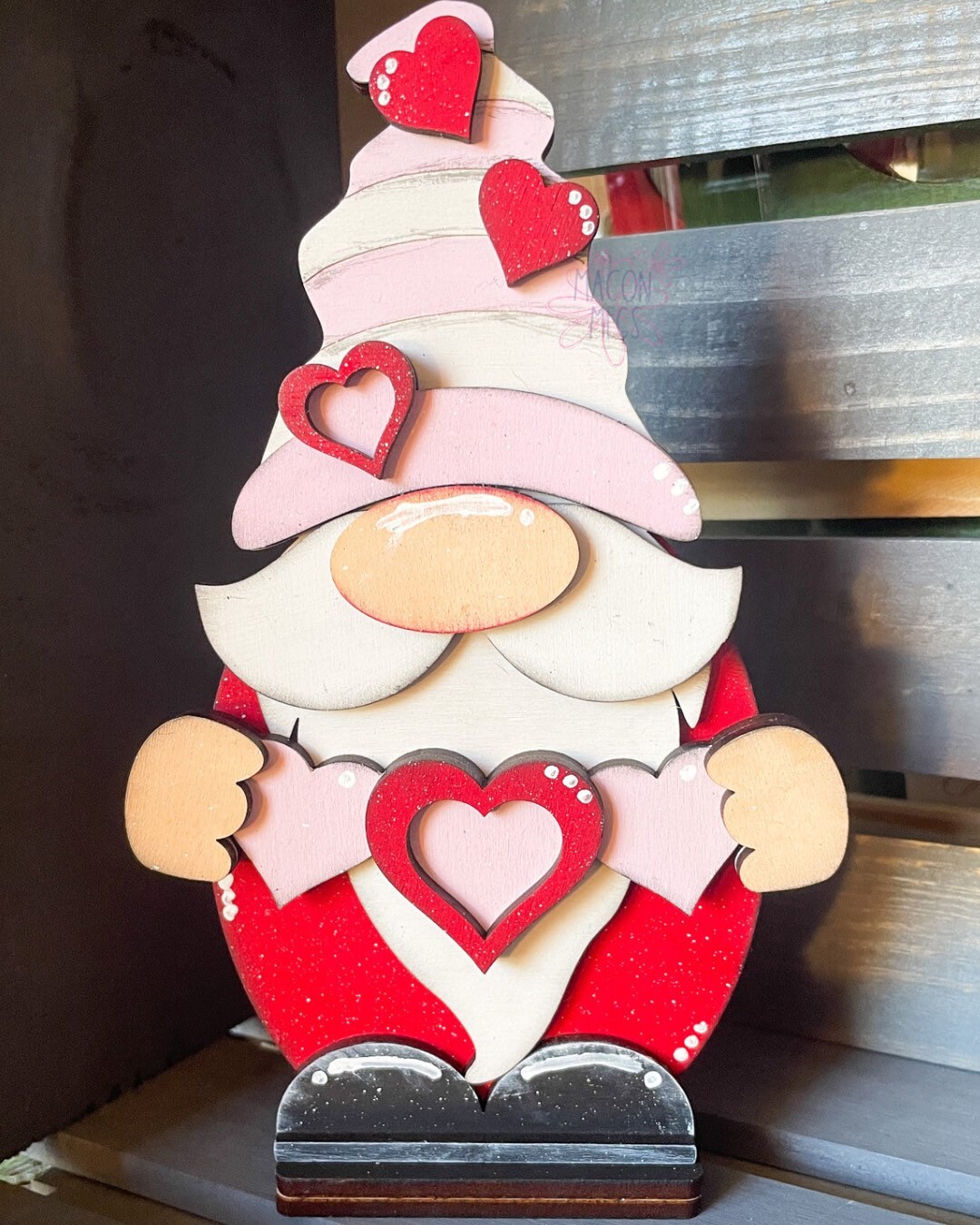 Valentine’s Day Gnome, Heart Themed Gnome Decoration, Coffee Bar Decor ...