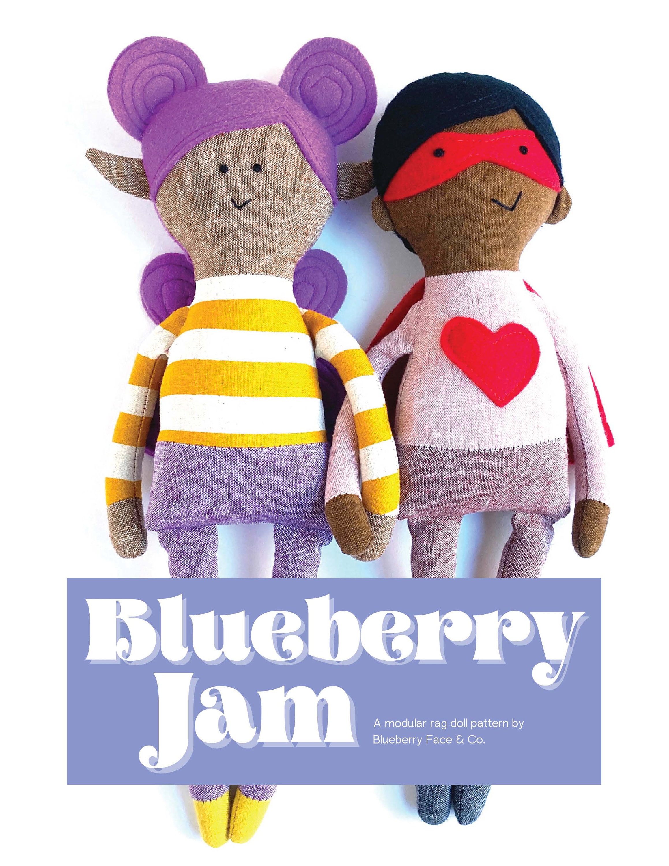 Blueberry Jam: A Modular Rag Doll Pattern From Blueberry Face & Co. - Etsy