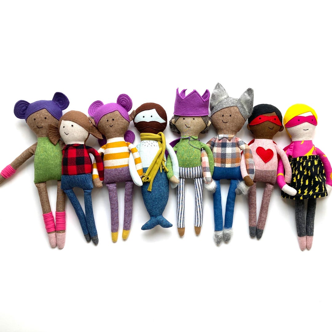 Blueberry Jam: A Modular Rag Doll Pattern From Blueberry Face & Co. - Etsy